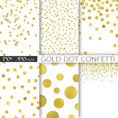 Gold Digital Bokeh Paper Gold Bokeh and Glitter Shiny | Etsy