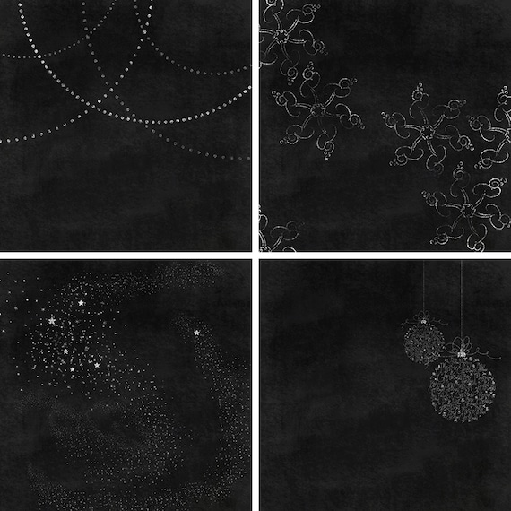 Christmas chalkboard digital paper chalk scrapbook photography ...