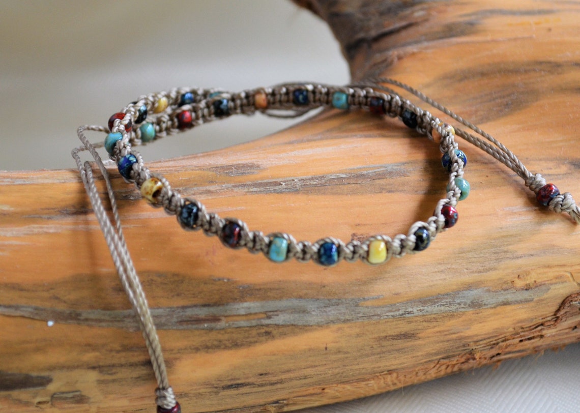 Multi-color Anklet/bead Anklet/ankle Jewelry/body | Etsy