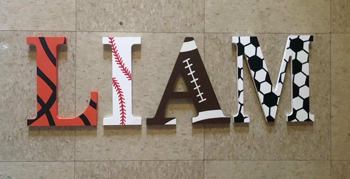 Sports Letters for Children's Room/nursery - Etsy