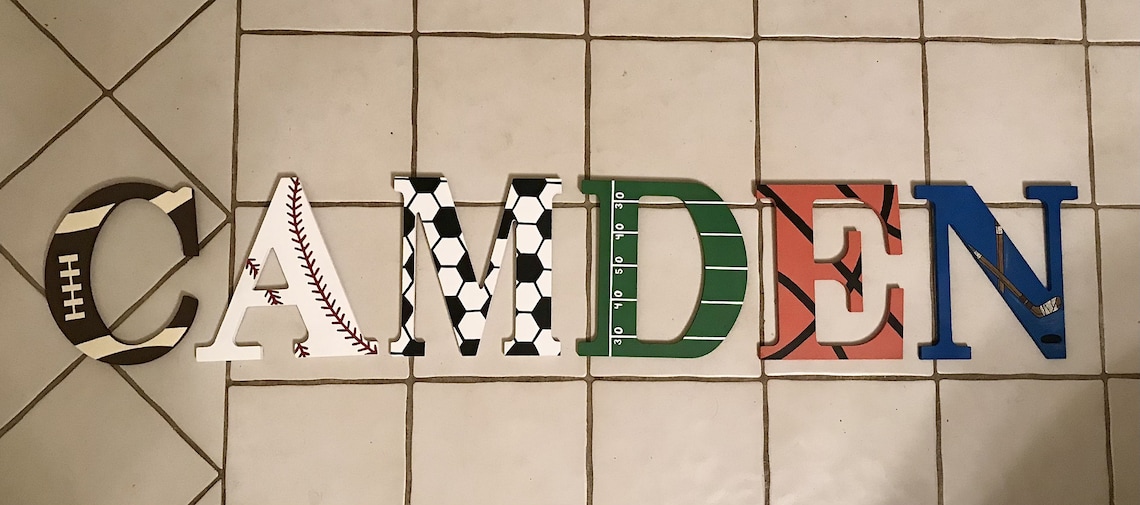 Sports Letters for Children's Room/nursery - Etsy