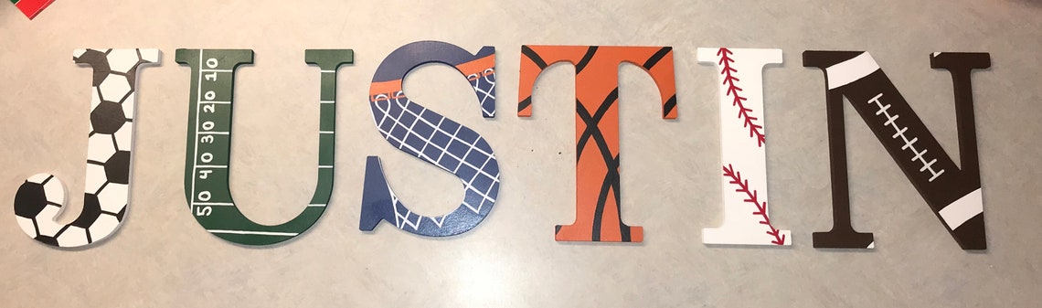 Sports Letters for Children's Room/nursery - Etsy