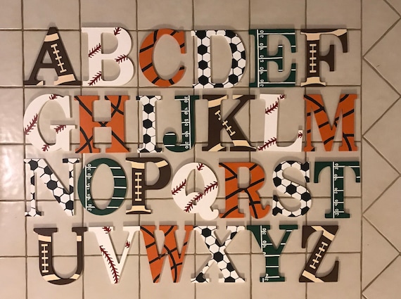 Sports Letters for Children's Room/nursery - Etsy