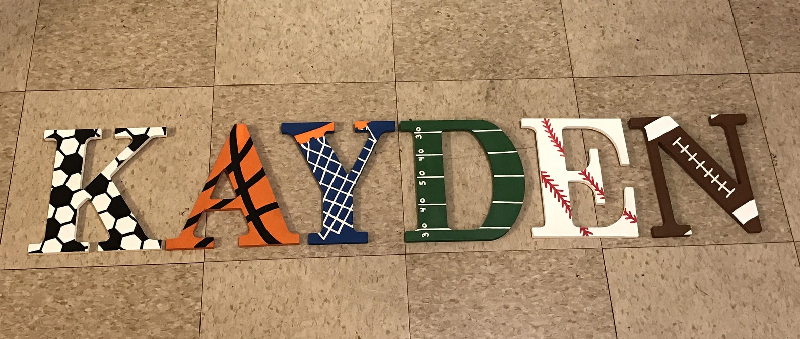 Sports Letters for Children's Room/nursery - Etsy