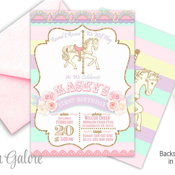 Carousel Invitation - Etsy