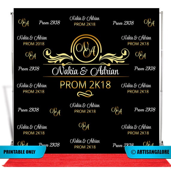 Prom Photo Booth backdrop, custom Step and Repeat, Graduation Backdrop ...