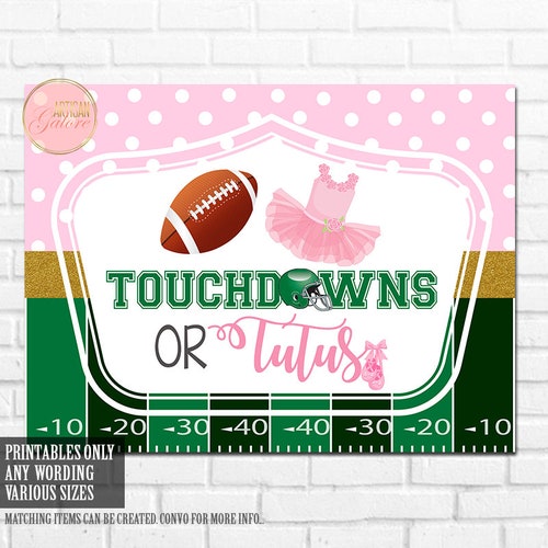 Tutu or Touchdown Gender Reveal Party Snack Cups Tutu or | Etsy