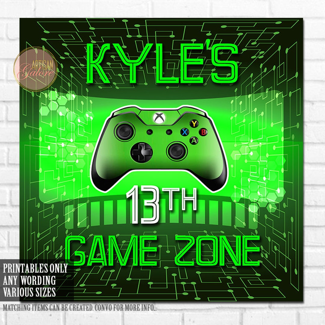 Video Game Backdrop Video Game Birthday Party Decor Game - Etsy