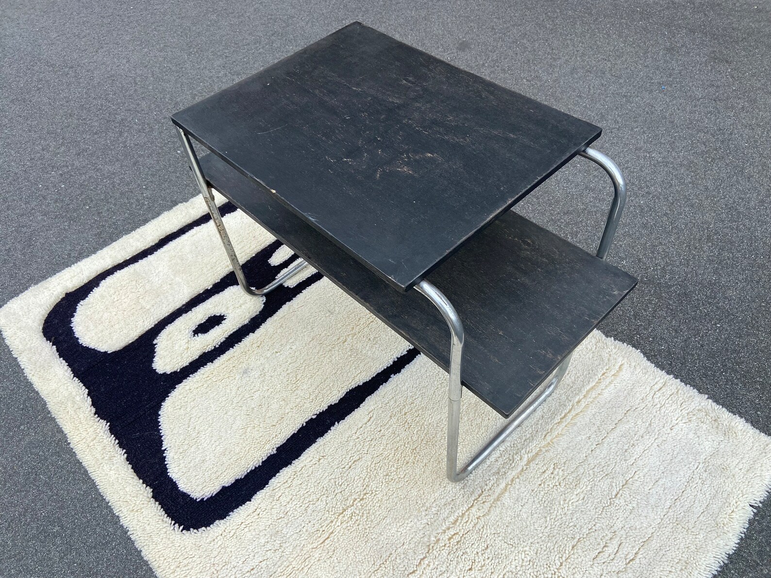 Beautiful Mid Century Modern Tubular Chrome 2 Tier Table - Etsy