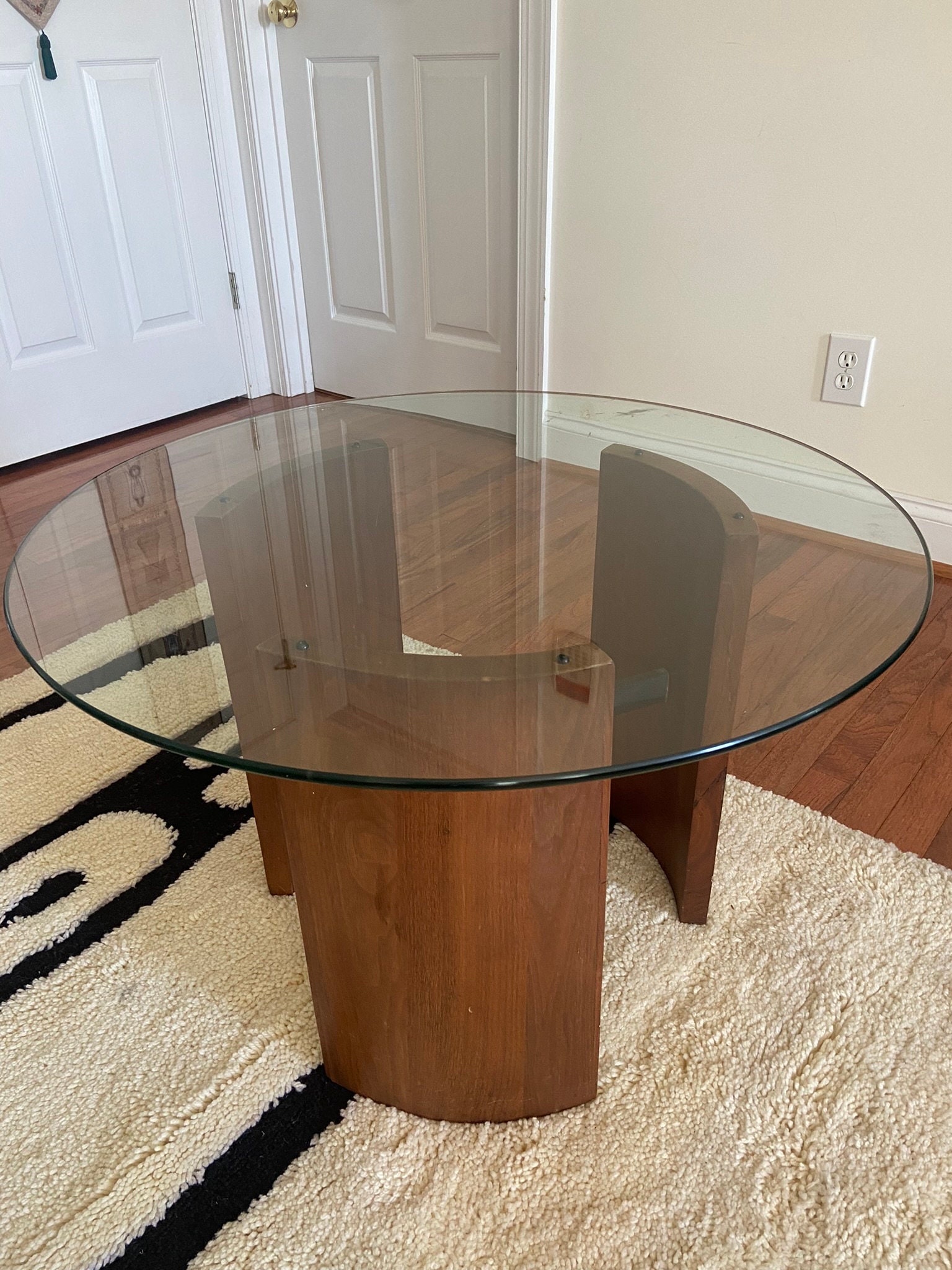 Mid Century Modern Round Radius End Table by Vladimir Kagan Walnut ...