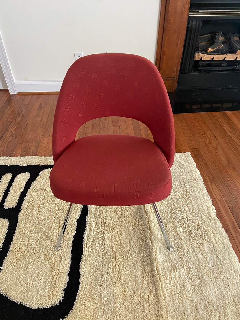 Mid Century Modern Authentic Knoll Saarinen Executive Chair W/ Tubular ...
