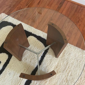 Mid Century Modern Round Radius End Table by Vladimir Kagan Walnut ...