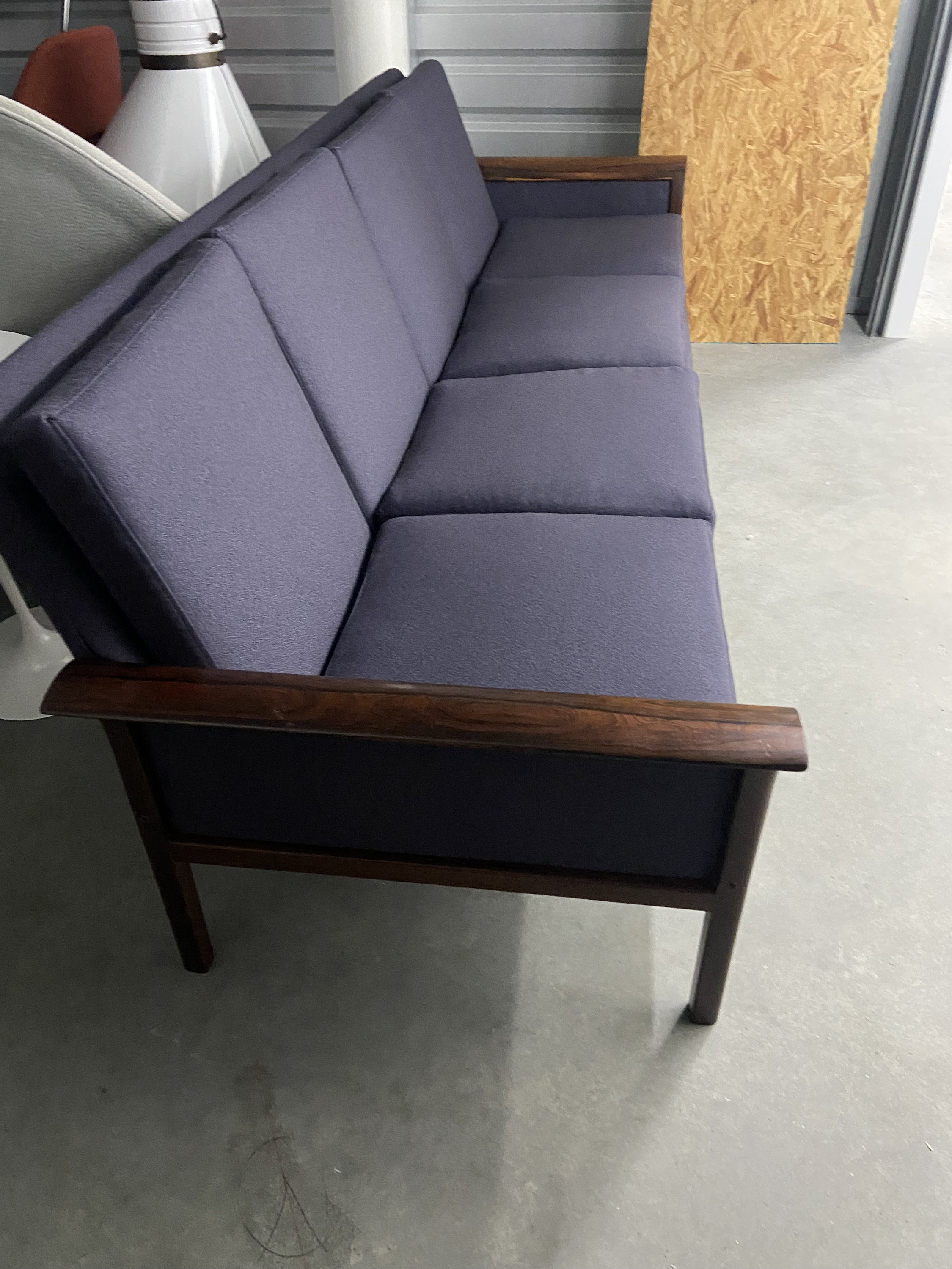 Knut Saeter Four-seat Rosewood Sofa for Vatne Mobler Norway W/ New ...