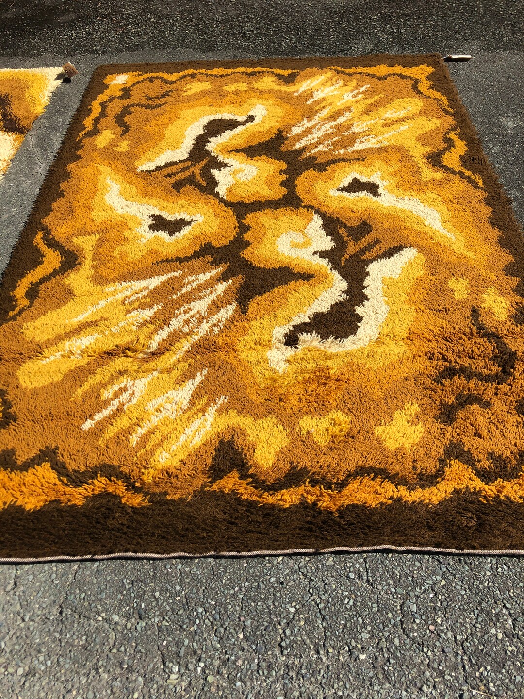 Danish EGE RYA Wool Rug From the 1970 Mid Century Modern 4' X 6' HP175 ...