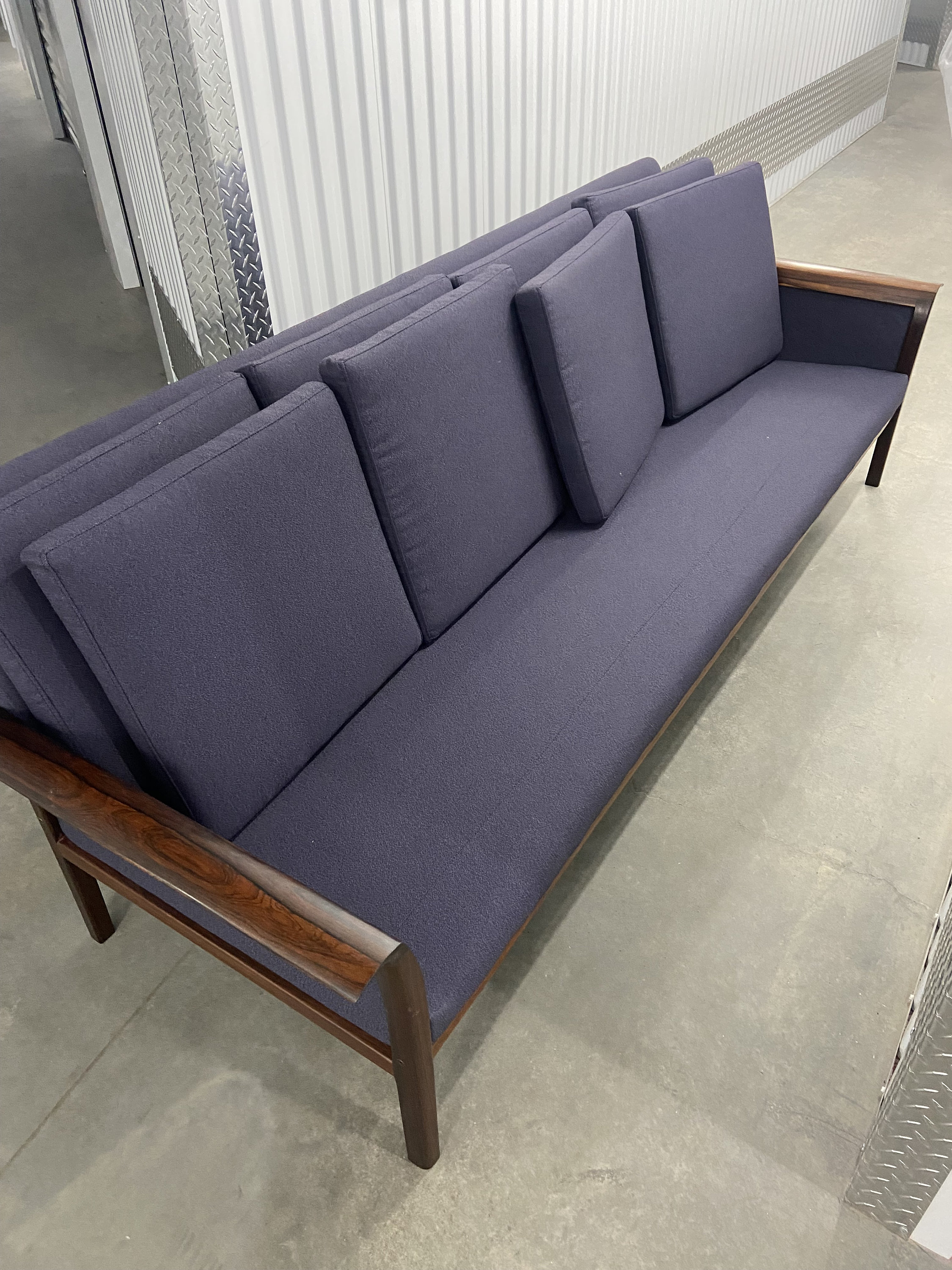 Knut Saeter Four-seat Rosewood Sofa for Vatne Mobler Norway W/ New ...