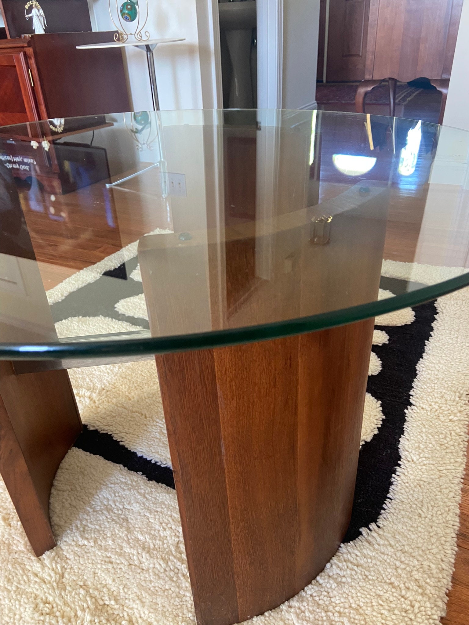 Mid Century Modern Round Radius End Table by Vladimir Kagan Walnut ...