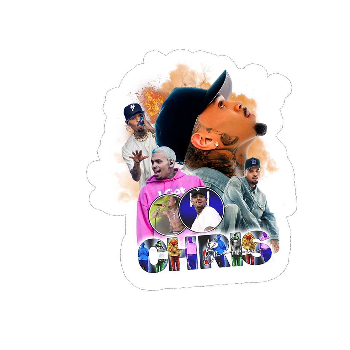 Chris Brown Stickers, Chris Brown Stickers, Bootleg Hip Hop Sticker ...