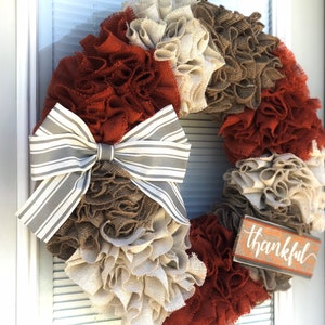 Beautiful Burlap Wreath - Welcome Wreath -gift -gifts for Her -wreath ...