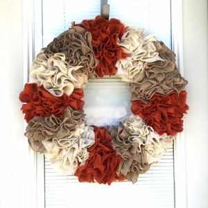 Wreath- Fall Wreaths - Burnt Orange Wreath - Fall Decor - Seasonal ...