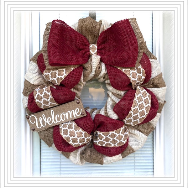 Red Wreath - Etsy