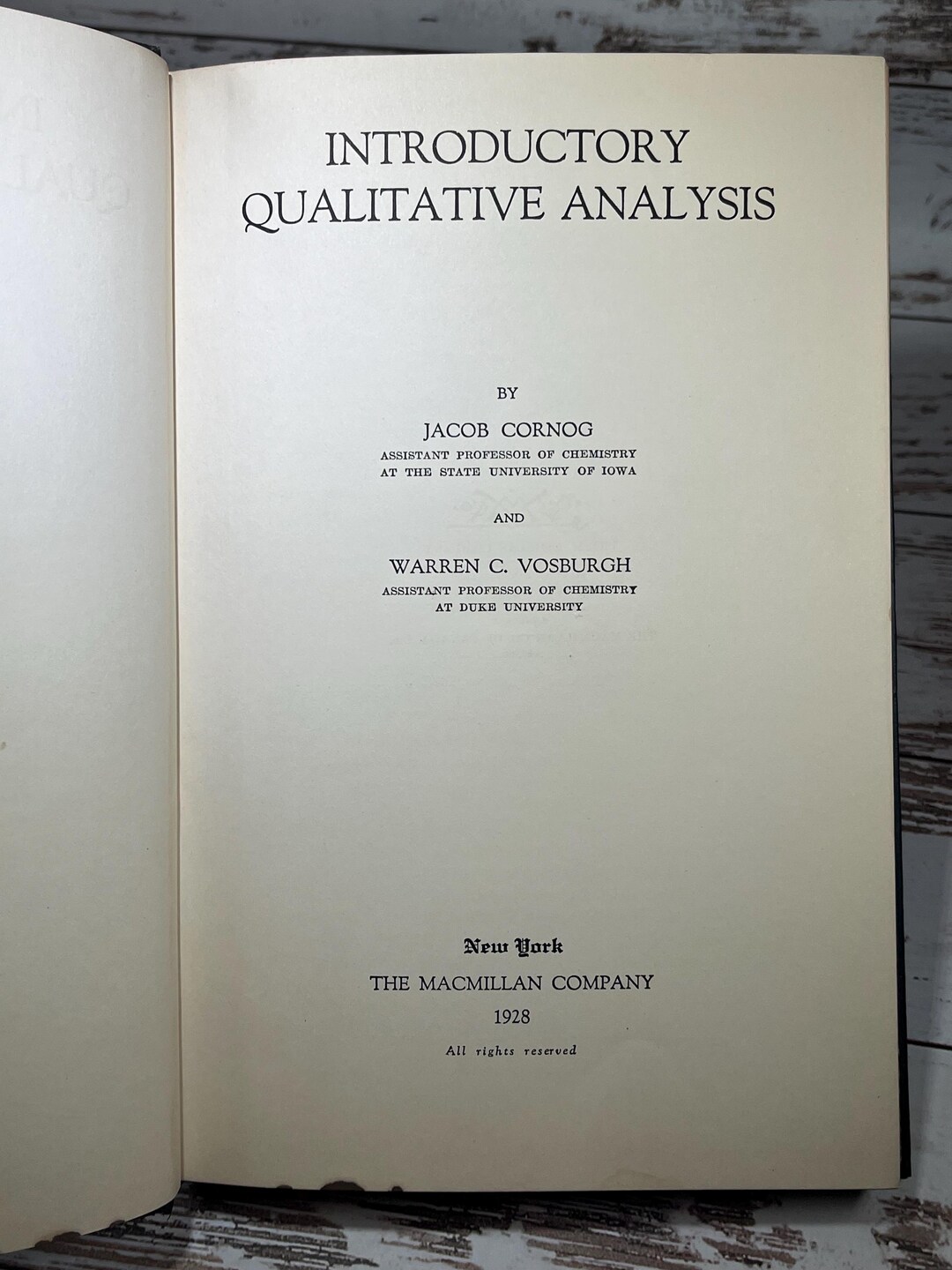 Introductory Qualitative Analysis by Jacob Cornog and Warren C ...