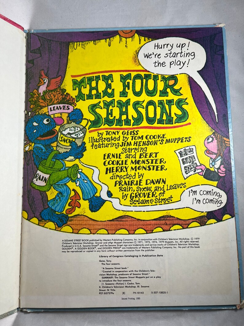 The Four Seasons a Play by Tony Geiss / the Sesame Street - Etsy