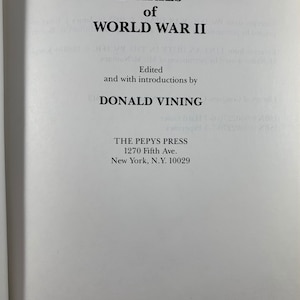 American Diaries of World War II by Donald Vining The Pepys | Etsy