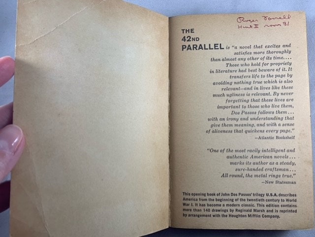 The 42nd Parallel by John Dos Passos - Etsy UK