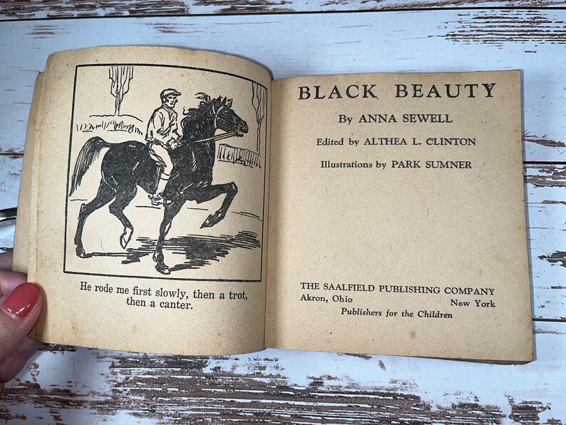 Rare Black Beauty by Anna Sewell, 1934 Saalfield Publishing - Etsy