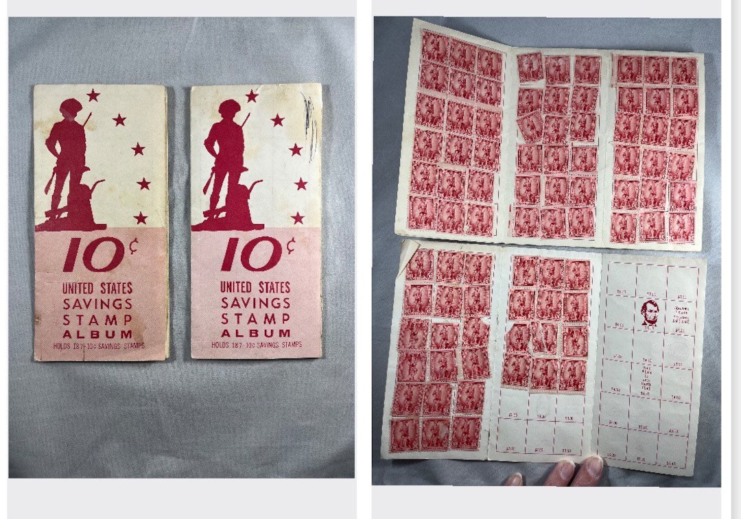 1964 .10 Cent United States Savings Stamp Album Set of 2 - Etsy