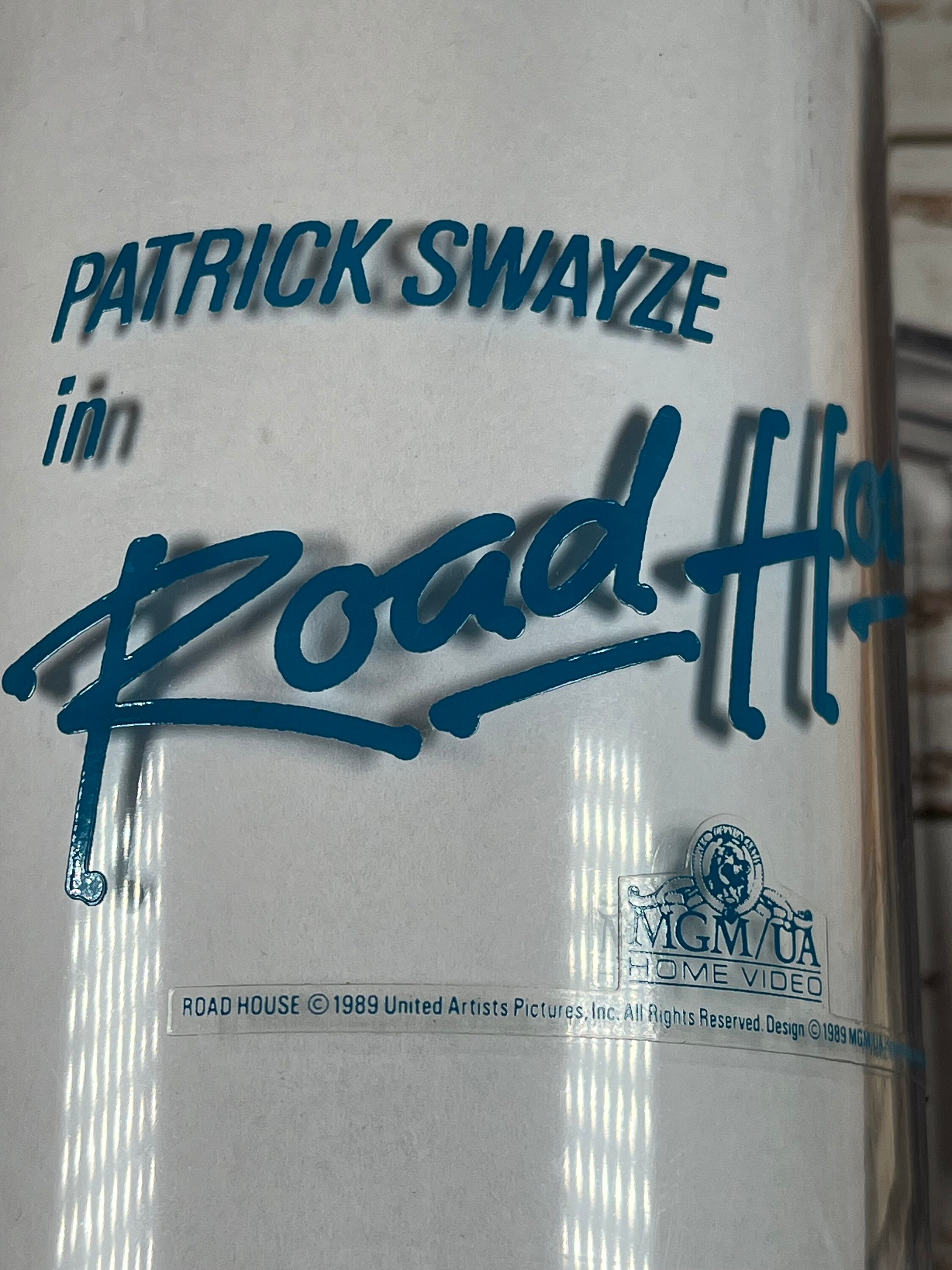 Rare Patrick Swayze in Road House Beer Bell Mug & Workout Book 1989 MGM ...