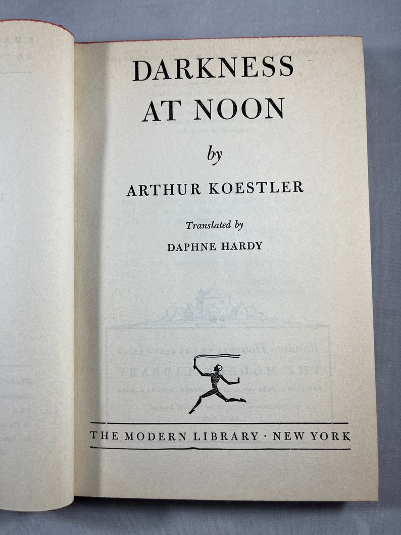 Darkness at Noon by Arthur Koestler, 1941 - Etsy