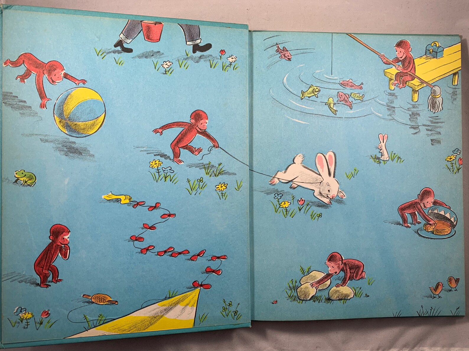 Curious George Flies A Kite by Margaret Rey 1958 | Etsy