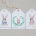 EASTER Bunny Gift TAG, Printable Easter Gift Tags, Happy Easter Tags ...