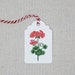 Set of 9 Red Geranium Gift Tags, Original Floral Watercolor Present ...