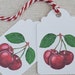 Set of 9 Cherry Gift Tags, Original Watercolor Present Labels, Party ...