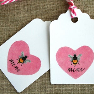 Valentine's Day Gift Tags, Valentine's Day, Be Mine Gift Tags, Heart ...