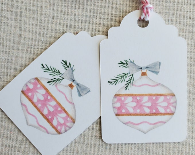 Christmas Gift Tags, Holiday Tags, Party Favor Tags, Watercolor Gift ...