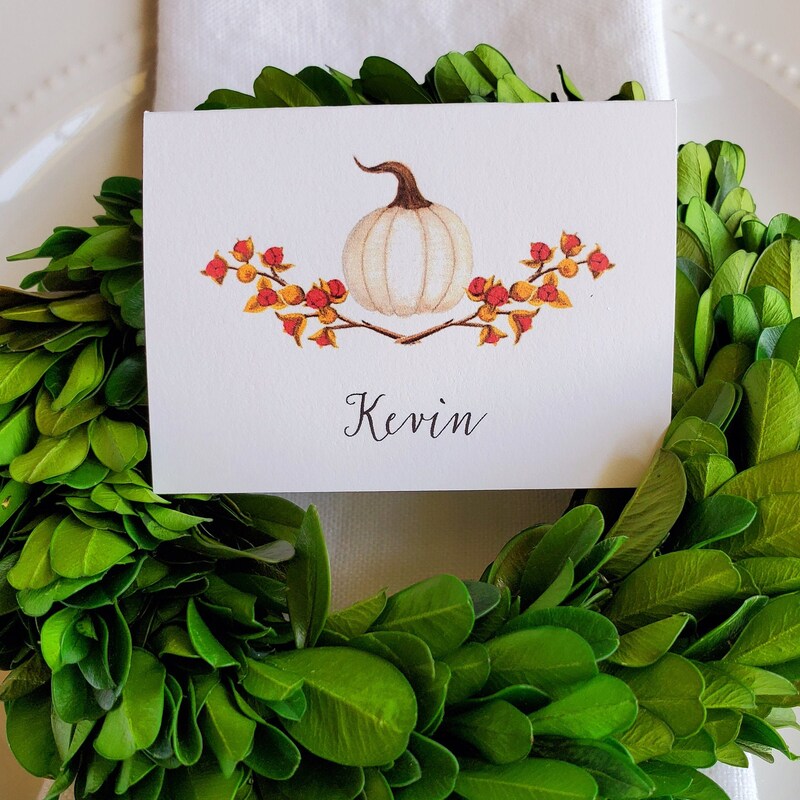 Autumn Place Cards - Etsy