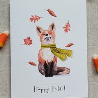 Handmade Fall Card, Autumn, Leaves, Thanksgiving, Pumpkin, Greeting ...