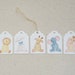 Baby Stuffed Animal Gift Tags, Baby Shower Party Favor Goody Bag Tags ...
