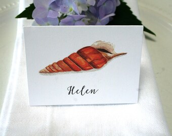 Shell place cards | Etsy