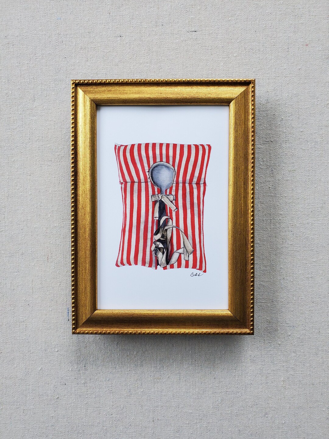 ART PRINT: Watercolor Life Jacket Art Print, Coastal Art Print, Art ...