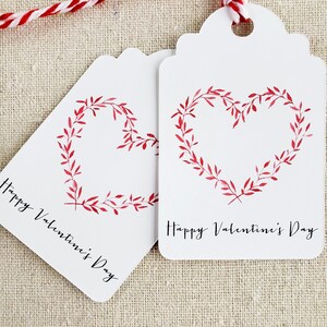 Valentine's Day Gift Tags, Gift Tag, Heart Gift Tags, Valentine Party ...
