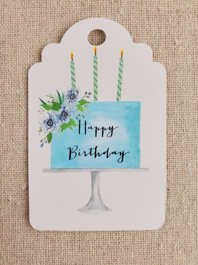 Birthday Gift Tags Party Favor Tags Party Cake Tags | Etsy