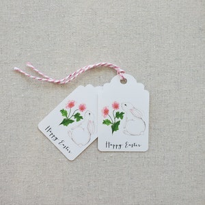 Easter Bunny Gift Tags, Set of 9 Easter Tags, Easter Party Favor Tags ...