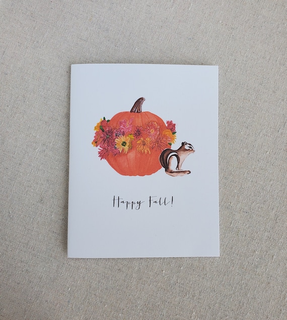 Fall Greeting card Happy Fall Greeting card Happy Fall card | Etsy