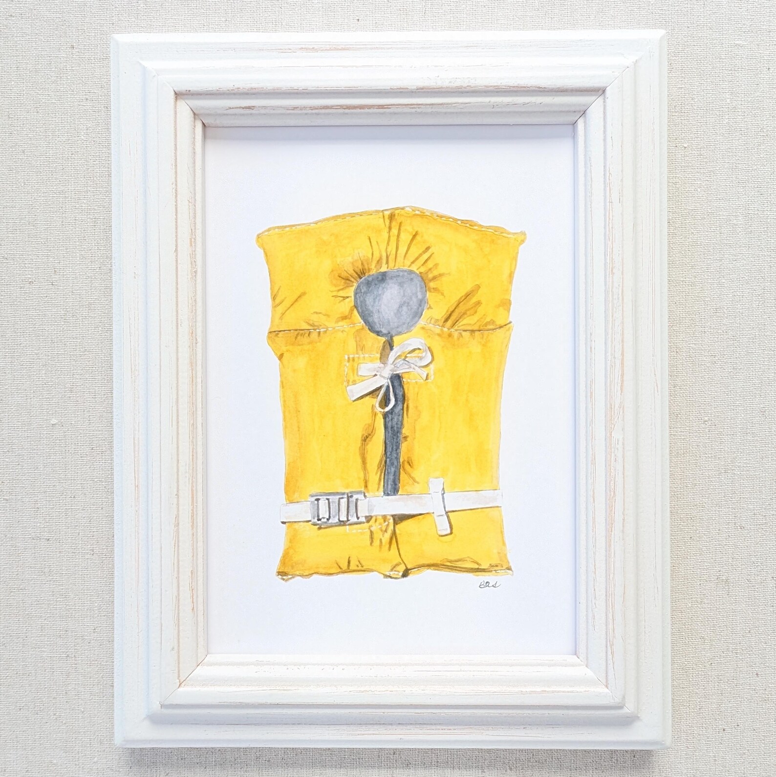 ART PRINT: Original Watercolor Life Jacket Art Print, Coastal Wall ...