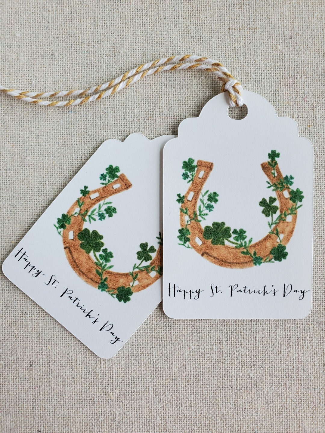 St. Patrick's Day Gift Tag, Set of 9 Shamrock Tags, St Patrick's Day ...