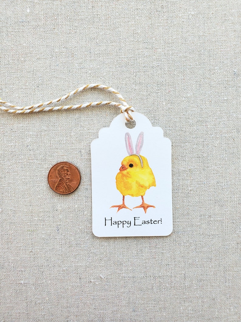 Easter Gift Tags, Set of 9 Easter Chick Gift Tags, Watercolor Easter ...